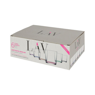 Buy LAV Bodega Glass Tumblers - 345ml - Colour Base - Pack of 12 at B&Q