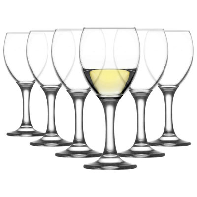 LAV Empire White Wine Glasses - 245ml - Pack of 6 | DIY at B&Q