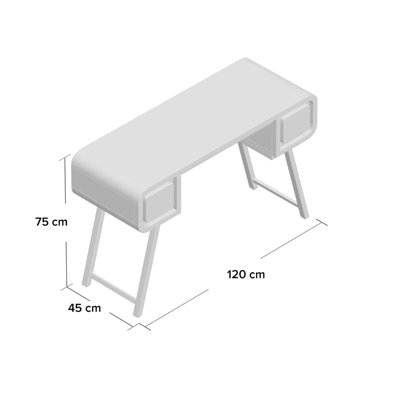 Buy Lava Solid Wood And Metal Desk Console Hall Computer Laptop Office ...