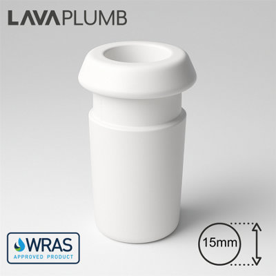 LavaPlumb 15mm Pushfit Insert Push Fit Plumbing - 100 Pack