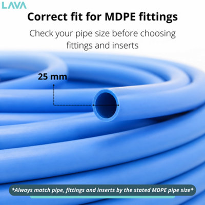 LavaTap 25mm MDPE Pipe Mains Water Supply Medium Density Polyethylene ...