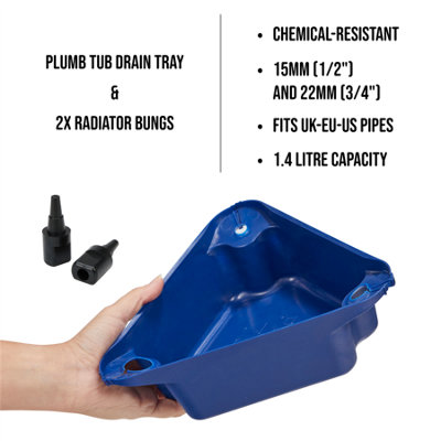 LavaTap Radiator Maintenance Kit with Plumb Tub Drain Tray & Vacuum ...