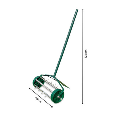 Lawn Aerator - Manual Grass Spikes Roller, 184 Holes Per m2, Easy To ...