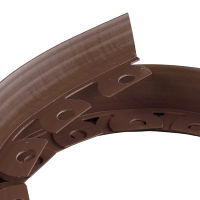 Lawn Border Set, Easy Border 40mm Brown 10m with Pegs