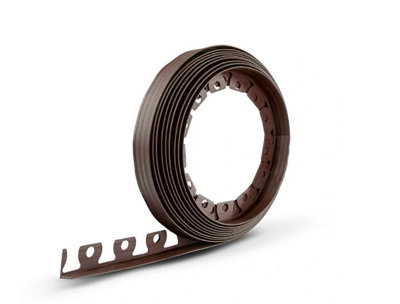Lawn Border Set, Easy Border 40mm Brown 10m with Pegs