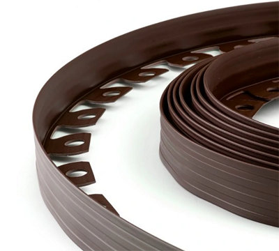 Lawn Border Set, Easy Border 40mm Brown 10m with Pegs