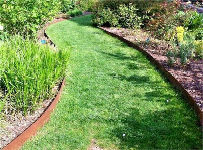 lawn edging 100 mm high , corten steel , border edging , Metal Border ...