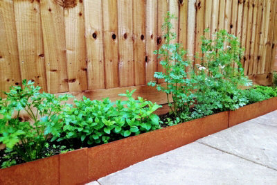 lawn edging 100 mm high , corten steel , border edging , Metal Border ...