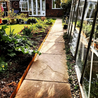 lawn edging 100 mm high , corten steel , border edging , Metal Border ...