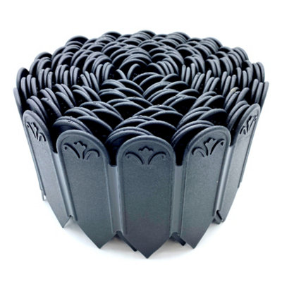 Lawn Edging Spiked Flexible Garden Border Roll for Grass Flower Beds ...