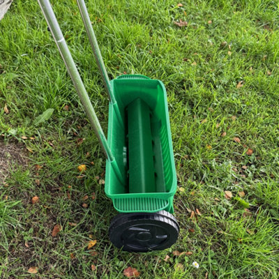 Lawn Garden Drop Spreader for Seed, Feed and Fertiliser (12 Litre Capacity)