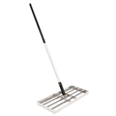 Lawn Levelling Rake Lute - 40cm x 25cm - Heavy Duty Grass Leveller With ...