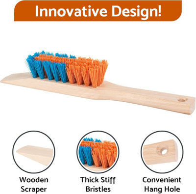Lawn Mower Cleaning Brush with Wooden Scraper for Cleaning Lawn Mowers ...