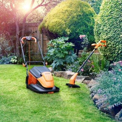 LawnMaster 1500W 33cm Electric Hover Mower with Grass Collection Box ...