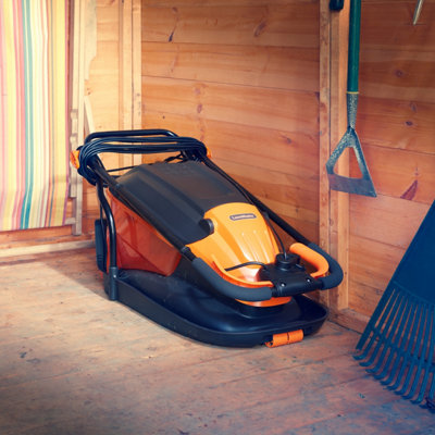 LawnMaster 1500W 33cm Electric Hover Mower with Grass Collection Box ...