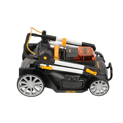 LawnMaster 60V Max 46cm Cordless Lawnmower with 5.0AH battery, Charger ...