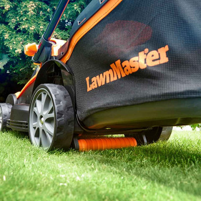 LawnMaster MX 24V 37cm Cordless Lawn Mower & 25cm Grass Trimmer Set ...