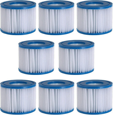 Lay-Z-Spa Hot Tub Filter Cartridge VI All Models Twin Pack (8 Filters ...