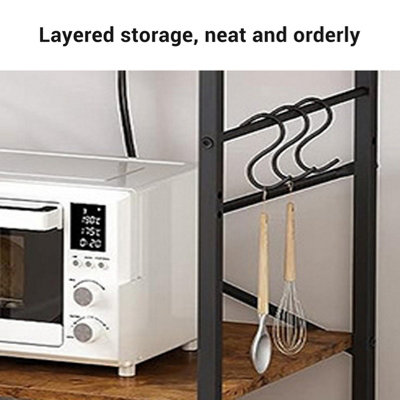 Layered Organizer Shelf Metal Frame Storage Shelving Unit Multi Layer ...