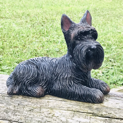 Shop Laying Scottish Terrier 'Scottie Dog' indoor ornament or garden ...