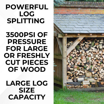 Lazy-Log Hydraulic Log Splitter 12 Ton - Heavy Duty - Trailer Mounted - 212cc / 7HP Engine - Up ...