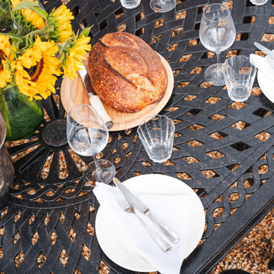 Lazy Susan Catherine Antique Bronze 6 Seater Garden Furniture set