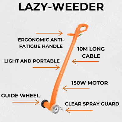 Lazy-Weeder - Electric Weed Remover Sweeper Brush - Moss Patio Block ...