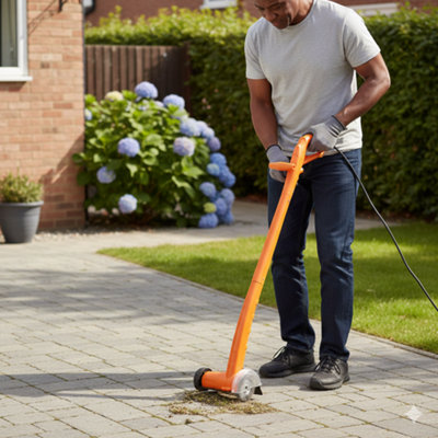 Lazy-Weeder - Electric Weed Remover Sweeper Brush - Moss Patio Block ...