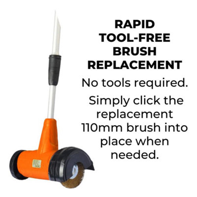 Lazy-Weeder Electric Weed Sweeper Brush - Patio Block Paving Cleaner ...