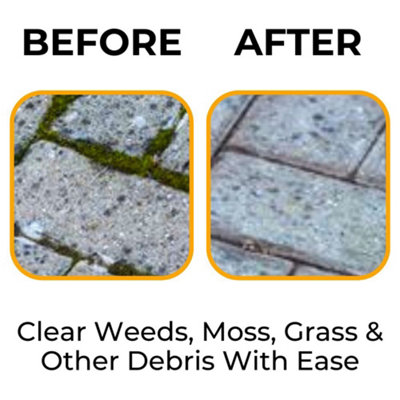 Lazy-Weeder Electric Weed Sweeper Brush - Patio Block Paving Cleaner ...