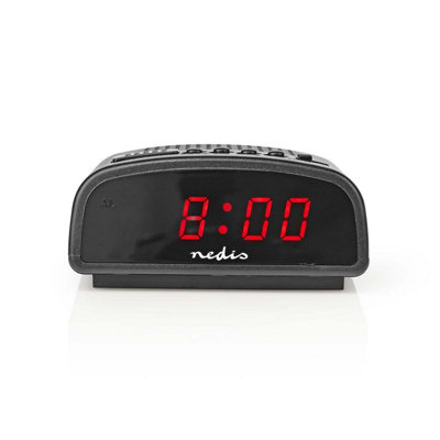 LCD Digital Desk Alarm Clock, Snooze Function, Mains Powered