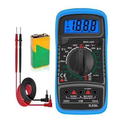 LCD Digital Multimeter, AC/DC Voltmeter Ammeter, Ohm Circuit Tester ...