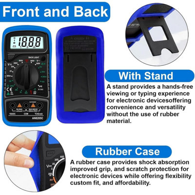 LCD Digital Multimeter, AC/DC Voltmeter Ammeter, Ohm Circuit Tester ...