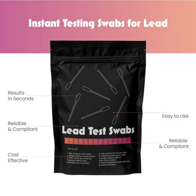 Lead Test Kit - 10 x Instant Testing Swabs for Lead (inc Lead Paint)