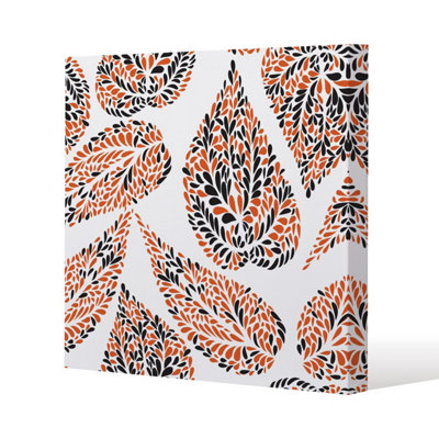 Leaf Droplets (Canvas Print) / 90 x 90 x 4cm | DIY at B&Q
