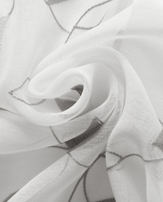 Leaf Eyelet Voile Cafe Panel - 150cm x 50cm