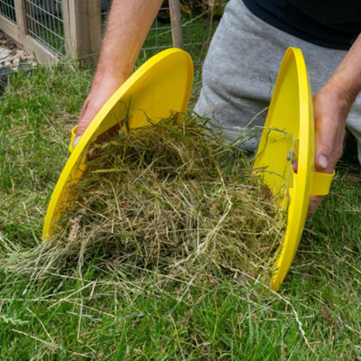 Leaf Grabber Scoops for Garden Cleaning - Yellow Pair, Plastic Hand ...