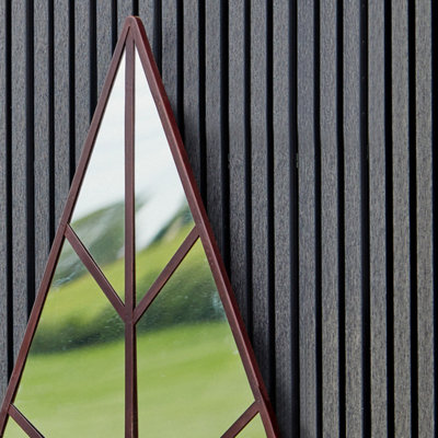 Leaf Outdoor Mirror Natural Rust H90cm W50cm