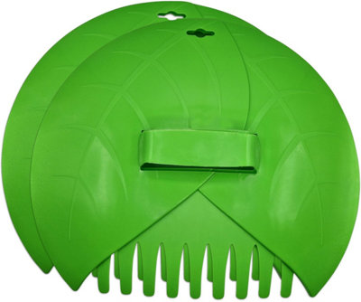 Leaf Rake & Grass Rake Set-Durable Plastic Hand Rake Garden Tool ...