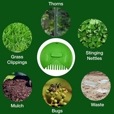 Leaf Rake & Grass Rake Set-Durable Plastic Hand Rake Garden Tool ...