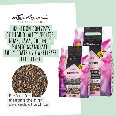 LECHUZA ORCHIDPON Orchid Potting Mix Organic Peat-Free Orchid Compost 6 ...
