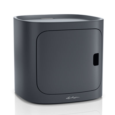 LECHUZA PILA STORAGE 29L Indoor and Outdoor Slate Poly Resin Storage ...