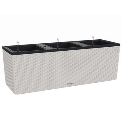 LECHUZA TRIO Cottage 40 Light Grey Self-watering Planter Plant Pot with Water Level Indicator ...