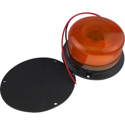 LED Amber Flashing Compact Light Beacon 3 Bolt 12v/24v