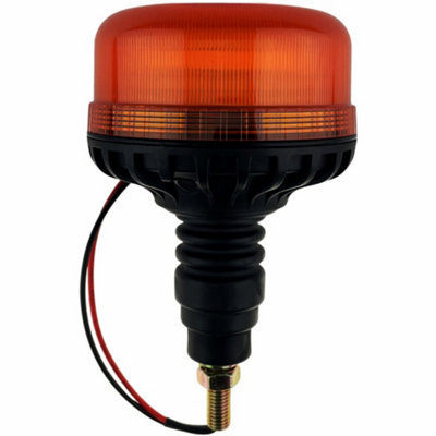 LED Amber Flashing Compact Light Beacon Bolt On 12v/24v