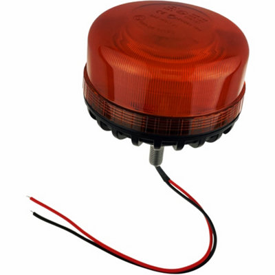 LED Amber Flashing Compact Light Beacon Bolt On 12v/24v