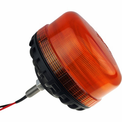 LED Amber Flashing Compact Light Beacon Bolt On 12v/24v