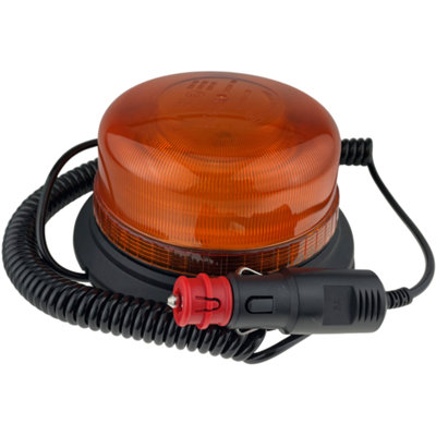 LED Amber Flashing Compact Light Beacon Magnetic 12v/24v