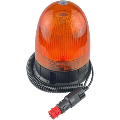 LED Amber Flashing DIN Economy Beacon Magnetic 12v/24v
