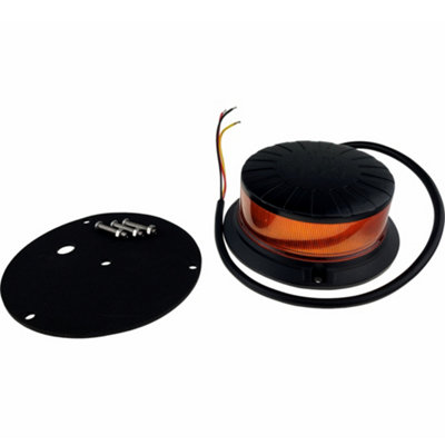LED Amber Flashing Micro Light Beacon 3 Bolt 12v/24v